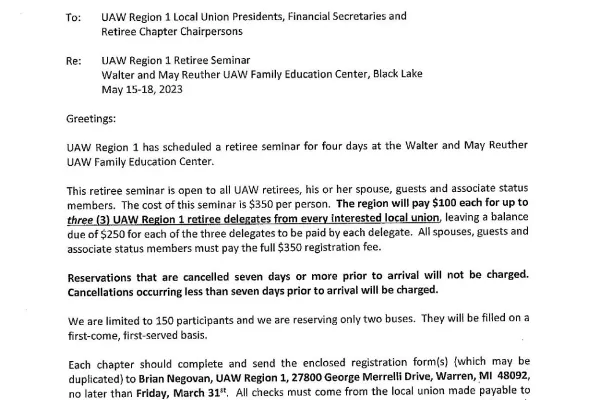 Retirees | UAW Region 1
