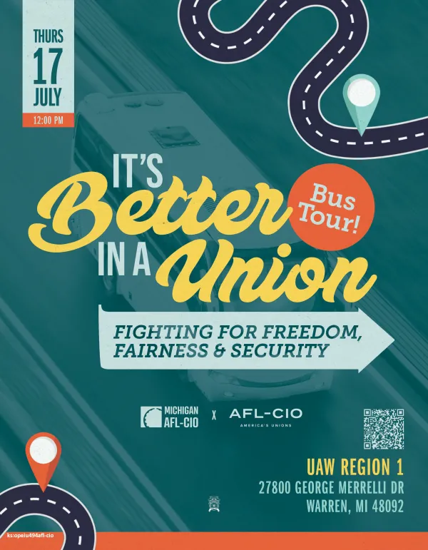 It's Better in a Union Bus Tour | UAW Region 1